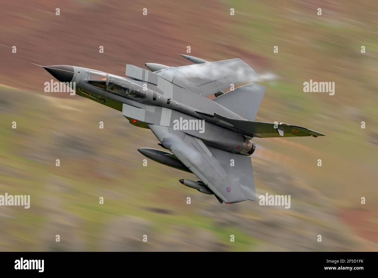 Raf Royal Air Force Panavia Tornado Fighter Bomber With Wings Swept Back Flying Low Level