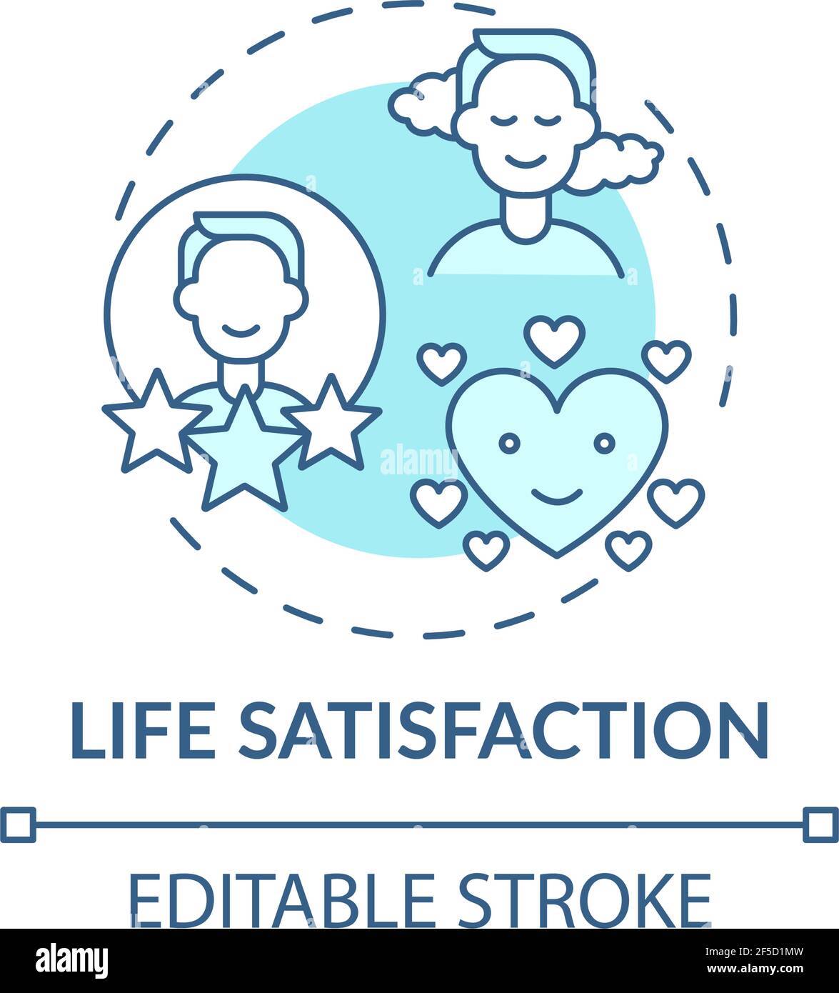 Life satisfaction Stock Vector Images - Alamy