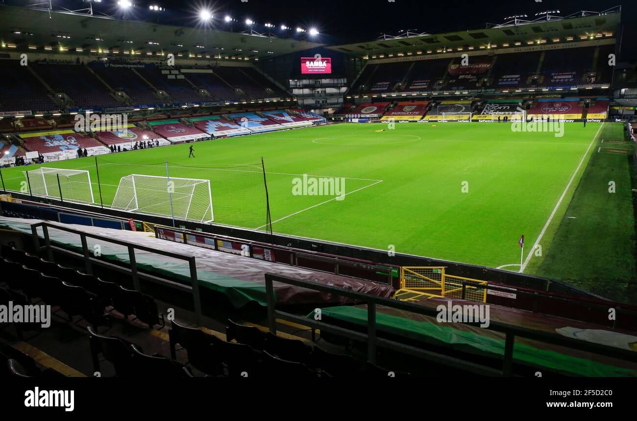 Interior view of Turf Moor home of Burnley FC Stock Photo - Alamy