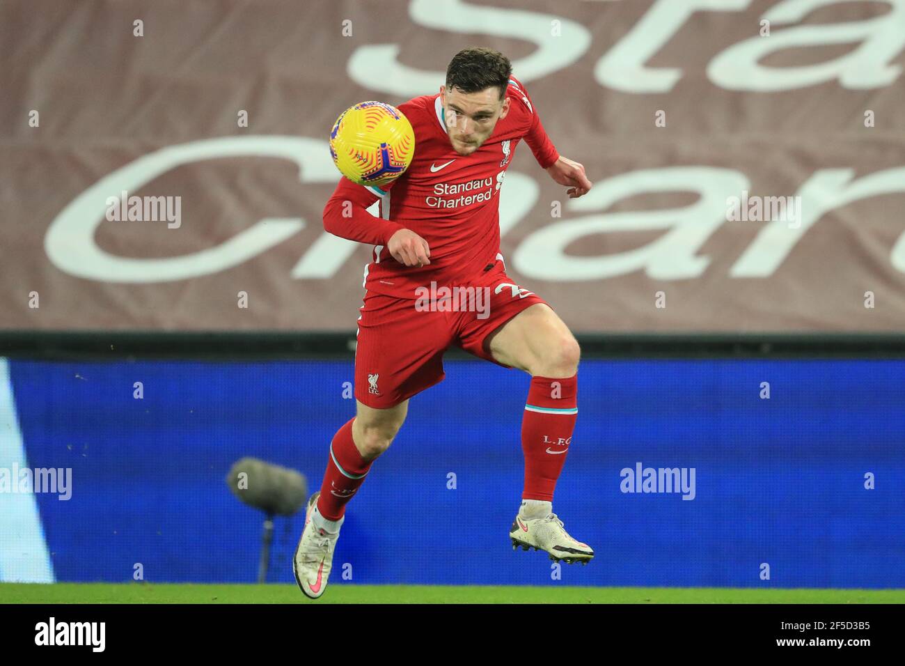 Andrew Robertson #26 of Liverpool in action during the game Stock Photo ...