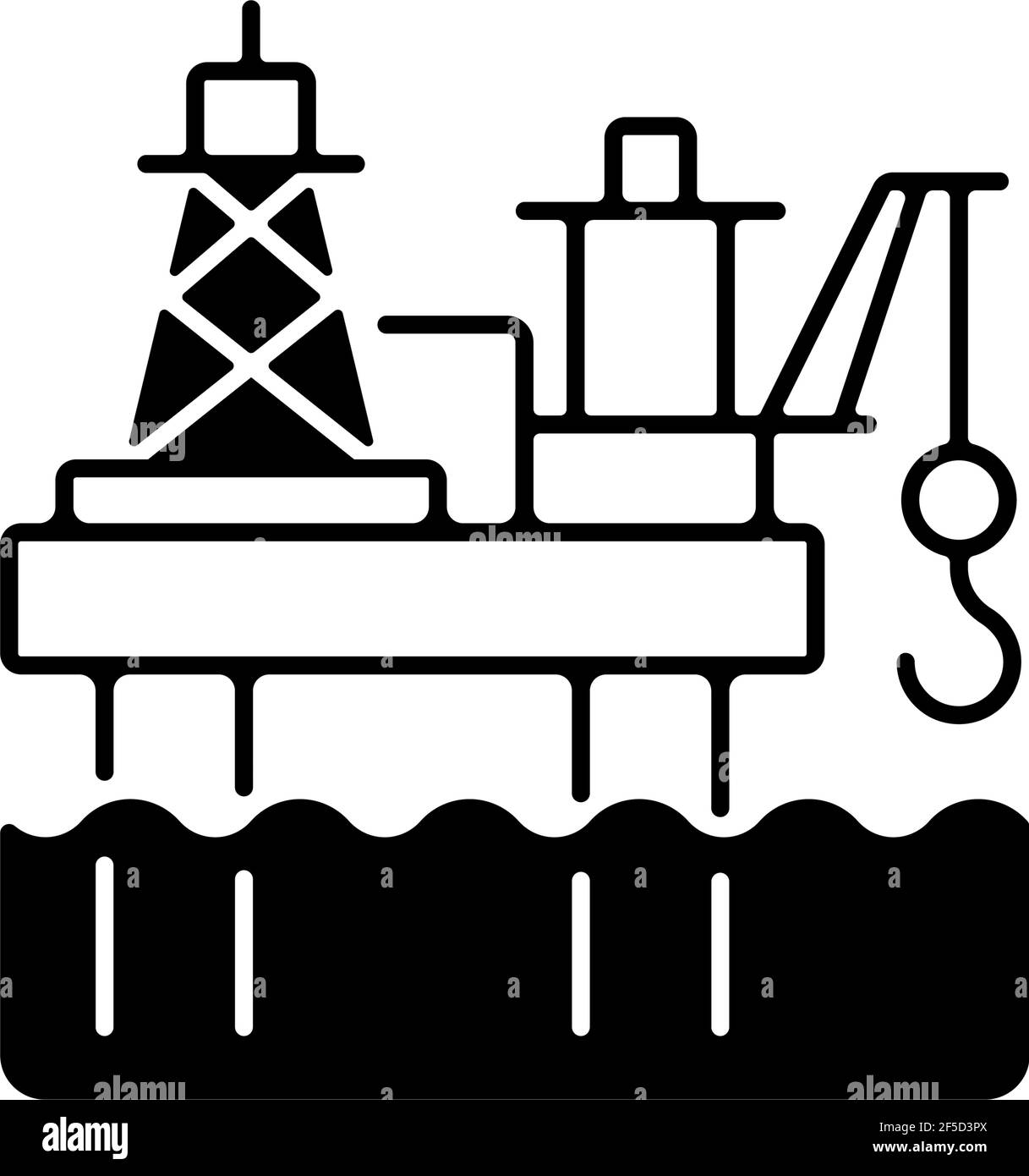 Offshore production platform Black and White Stock Photos & Images - Alamy