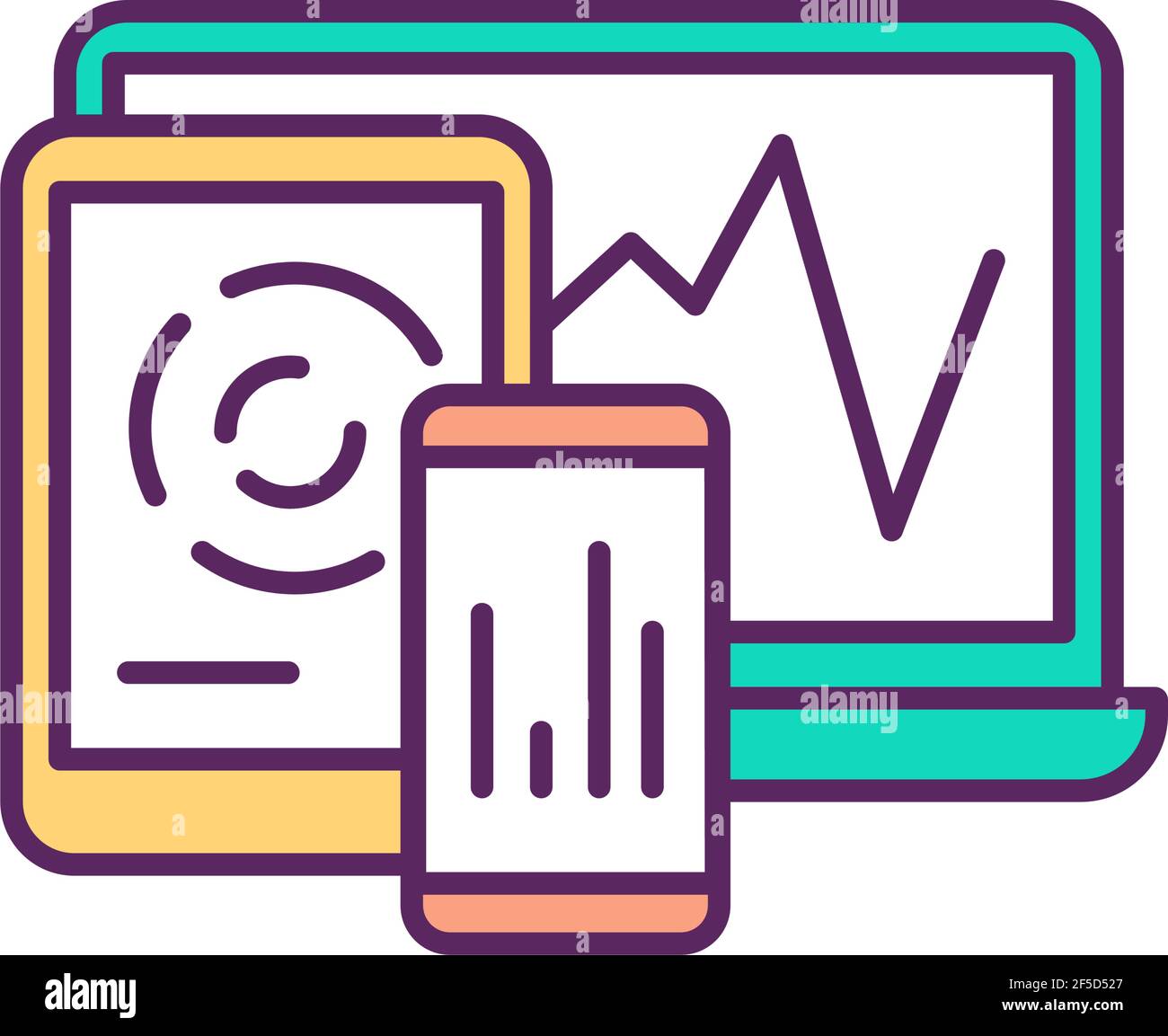 Stock trading app RGB color icon Stock Vector Image & Art - Alamy