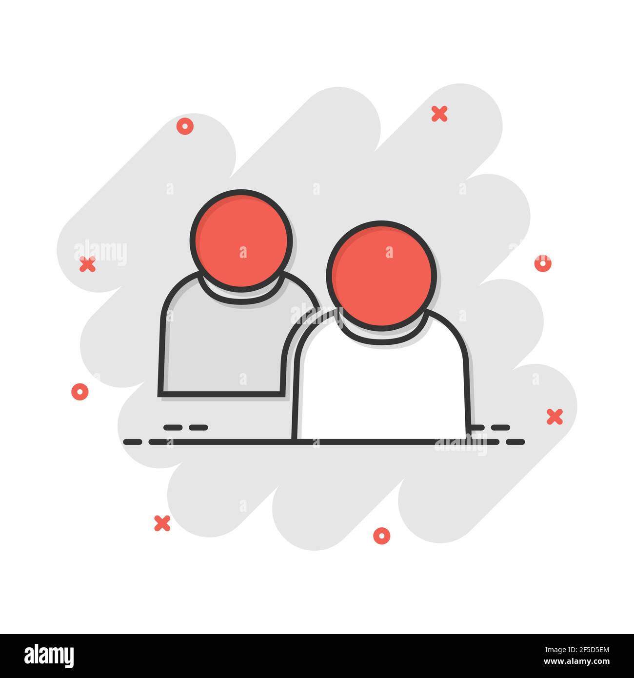 People communication icon in comic style. People vector cartoon ...