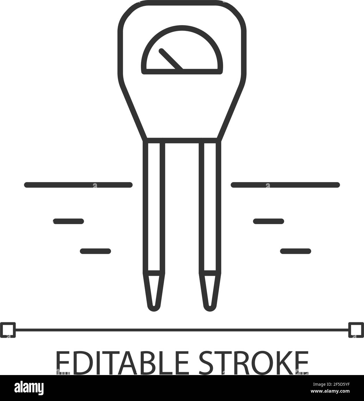 Soil moisture monitoring linear icon Stock Vector Image & Art - Alamy