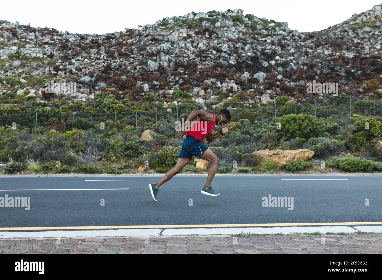 African american man running hi-res stock photography and images - Alamy