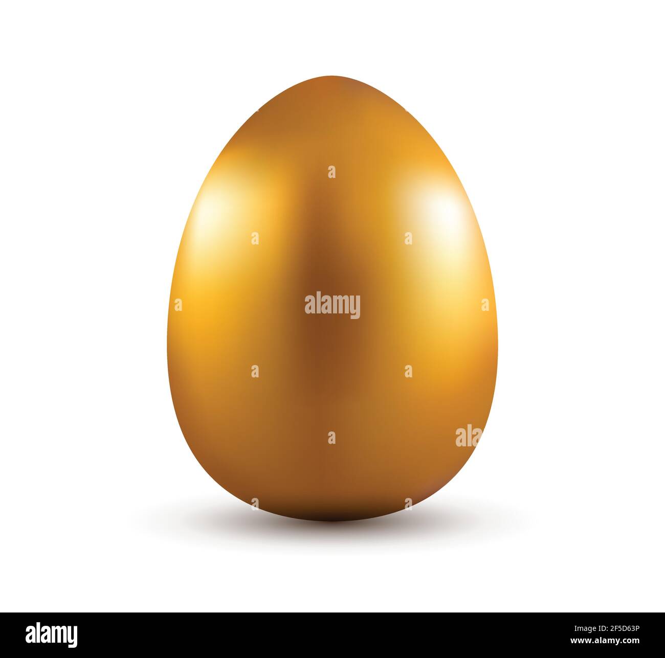 Golden egg vector illustration isolated on white background. Easter egg ...