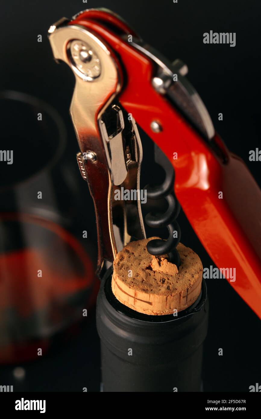 Red wine bottles kitchen hi-res stock photography and images - Alamy