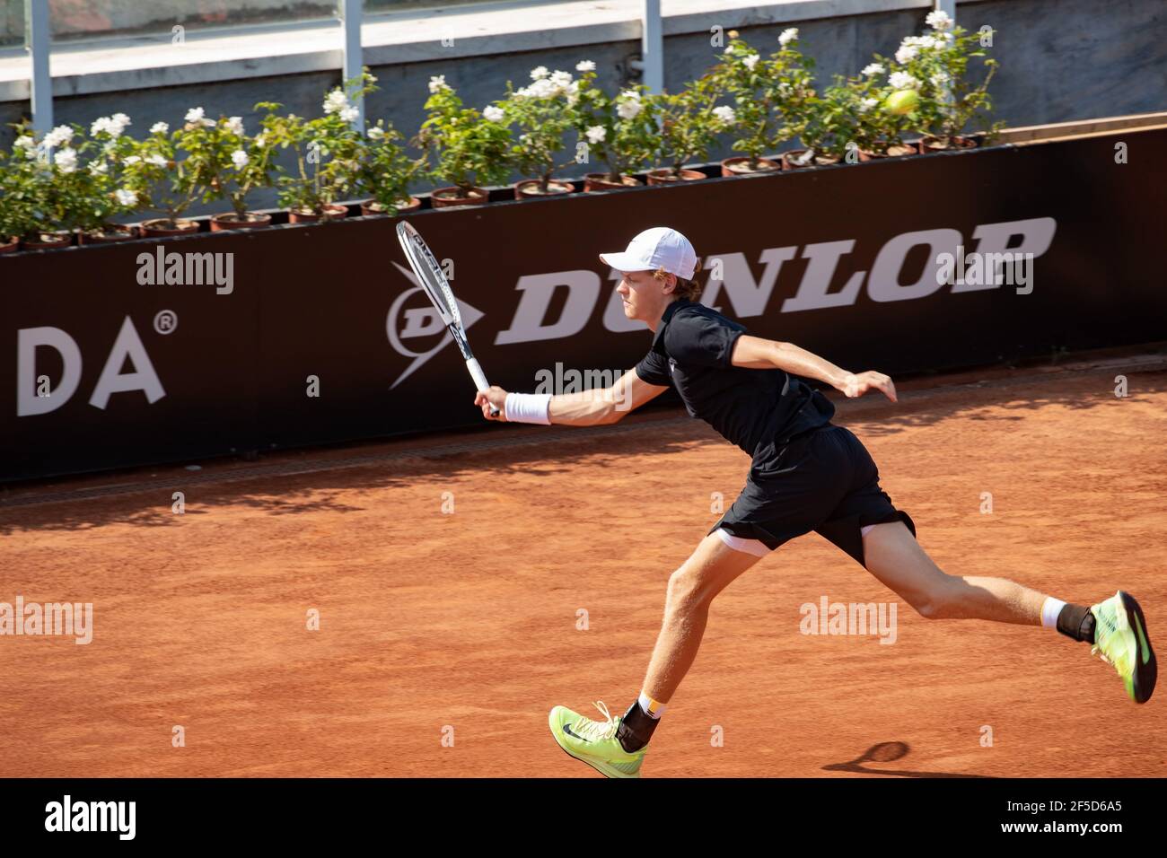 Jannik Sinner during a match in Rome Stock Photo - Alamy
