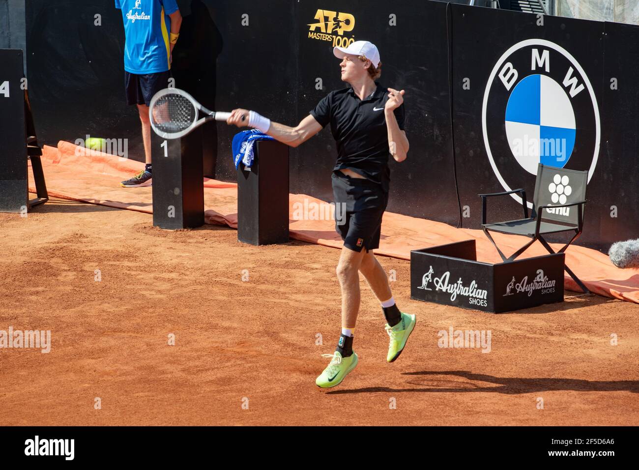 Jannik Sinner during a match in Rome Stock Photo - Alamy