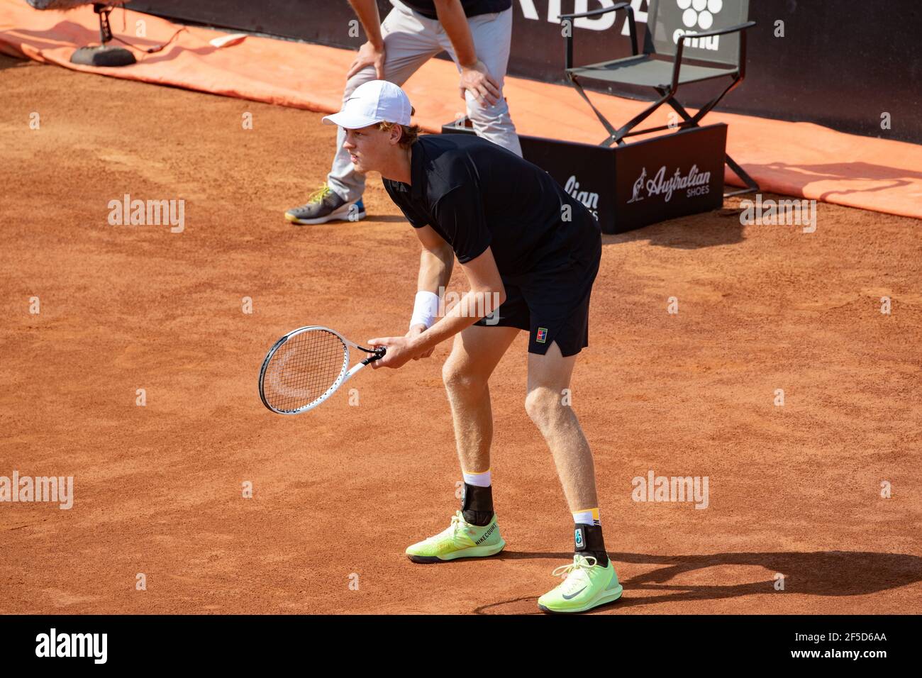 Jannik Sinner during a match in Rome Stock Photo - Alamy