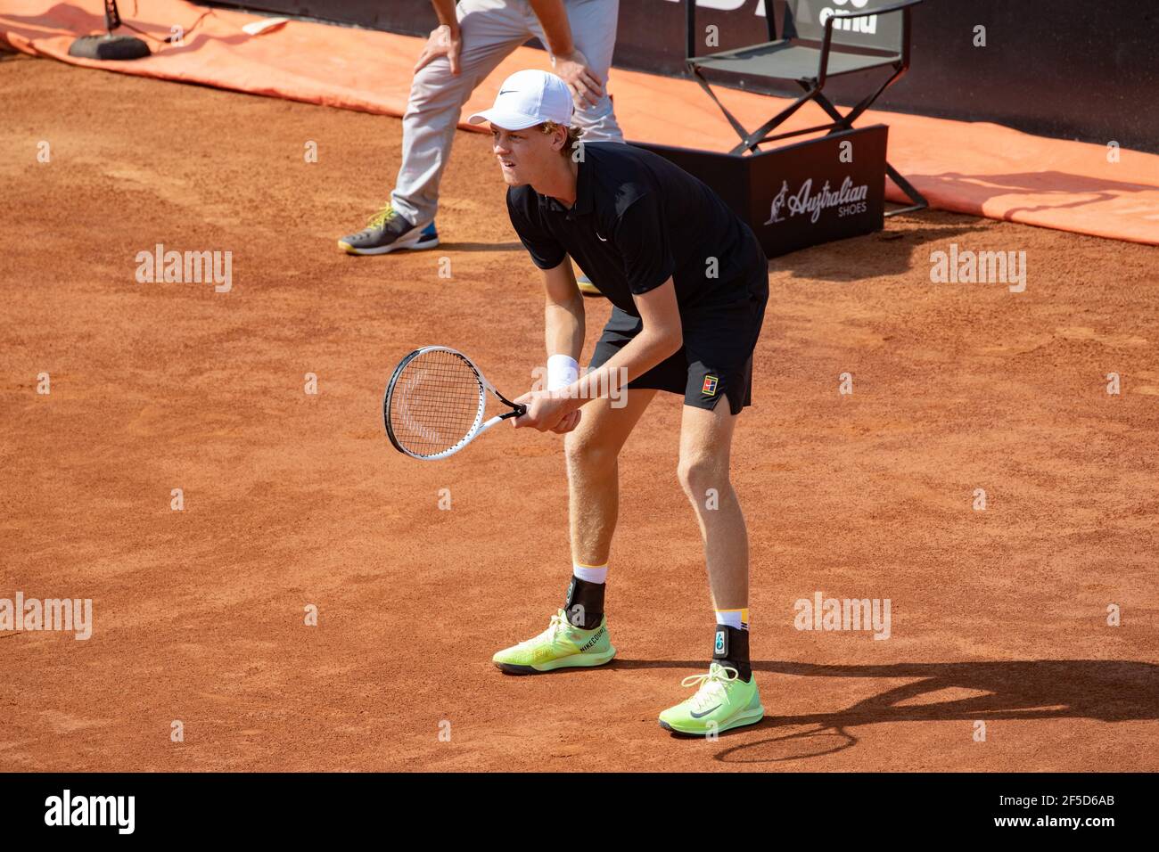 Jannik Sinner during a match in Rome Stock Photo - Alamy