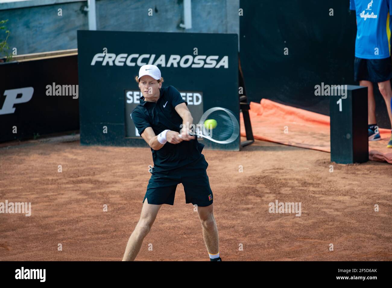 Jannik Sinner during a match in Rome Stock Photo - Alamy