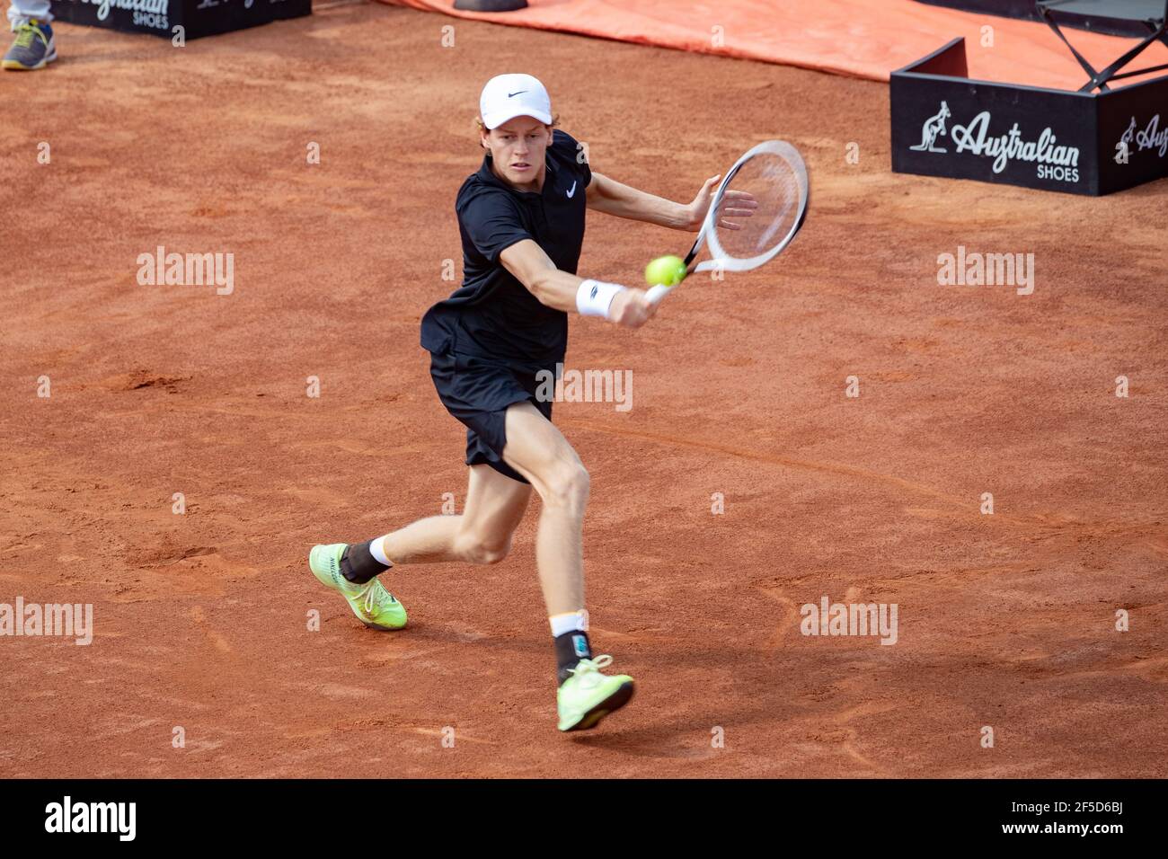 Jannik Sinner during a match in Rome Stock Photo - Alamy