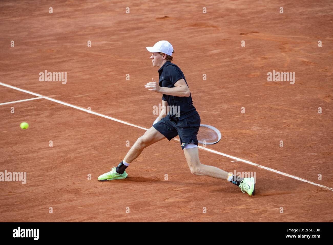 Jannik Sinner during a match in Rome Stock Photo - Alamy