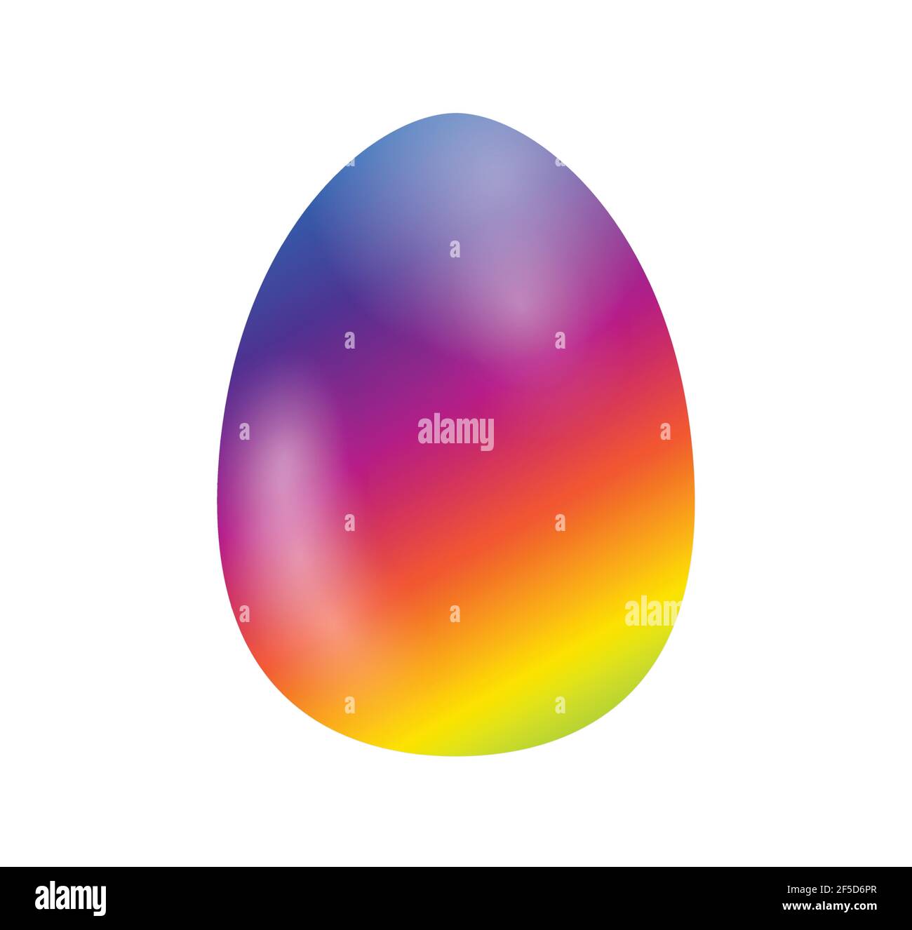 Rainbow color egg isolated on white background. Colorful egg vector ...