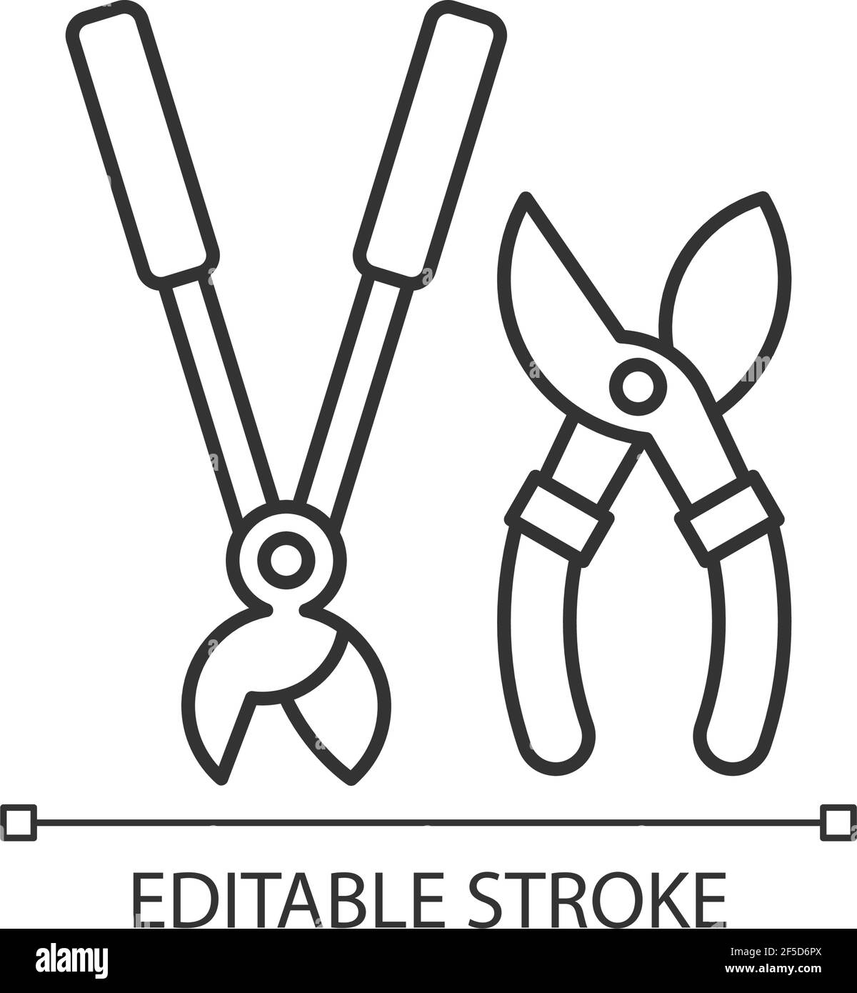 Pruning secateurs icon outline Cut Out Stock Images & Pictures - Alamy