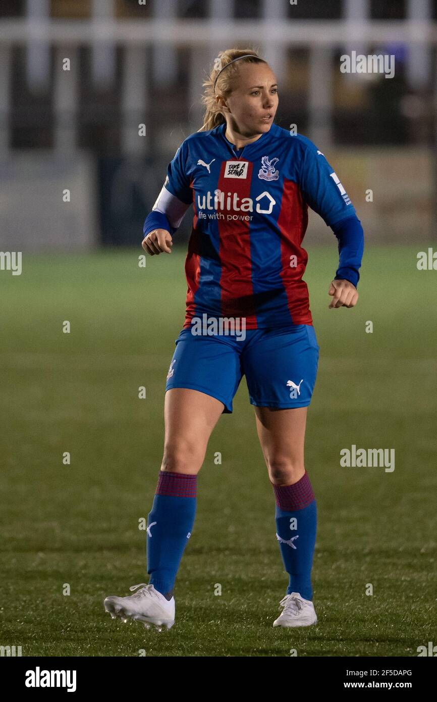 Bromley, UK. 25th Mar, 2021. Annabel Johnson (#2 Crystal Palace) during ...