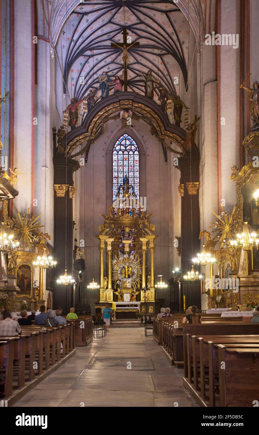 Church of Assumption of Blessed Virgin Mary in Torun. Poland Stock ...