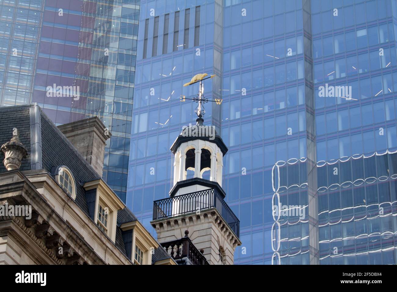 St Helens Place Bishopsgate with Beaver weather vane on top of building ...