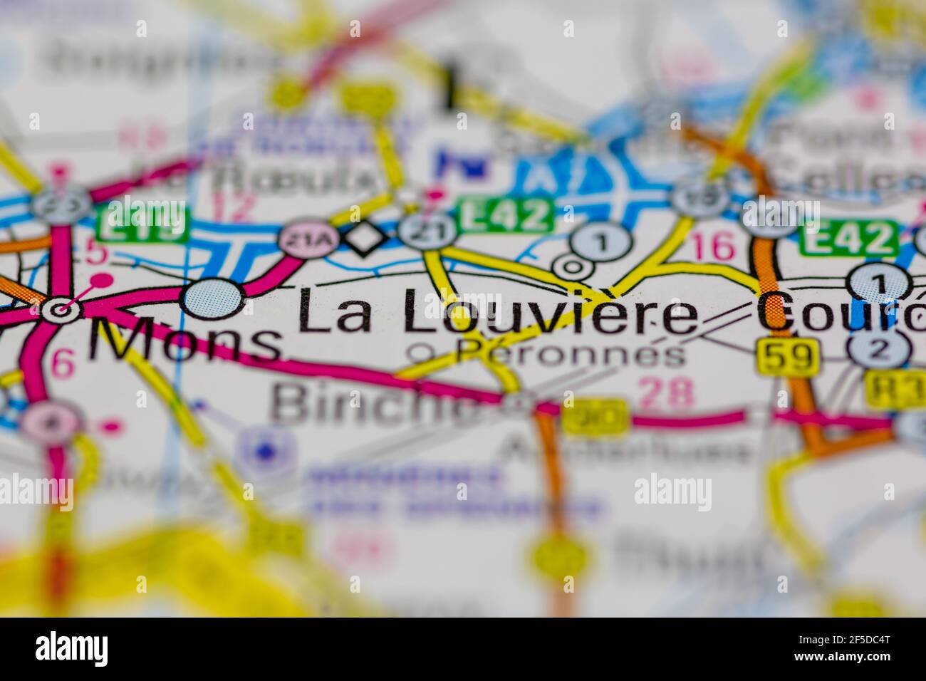 La Louviere and surrounding areas Shown on a Geography map or road map ...
