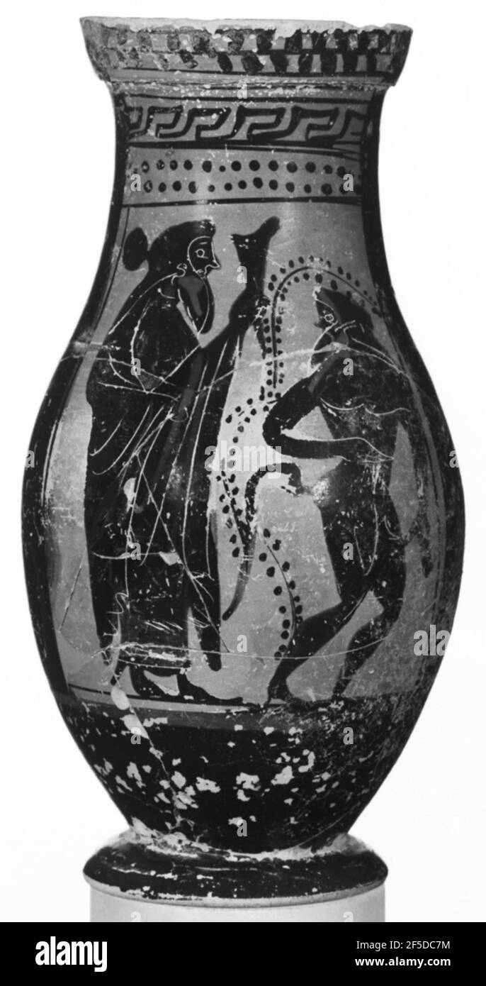 Attic Black-Figure Olpe (Shape 1). Painter of Wurzburg 351 (Greek ...