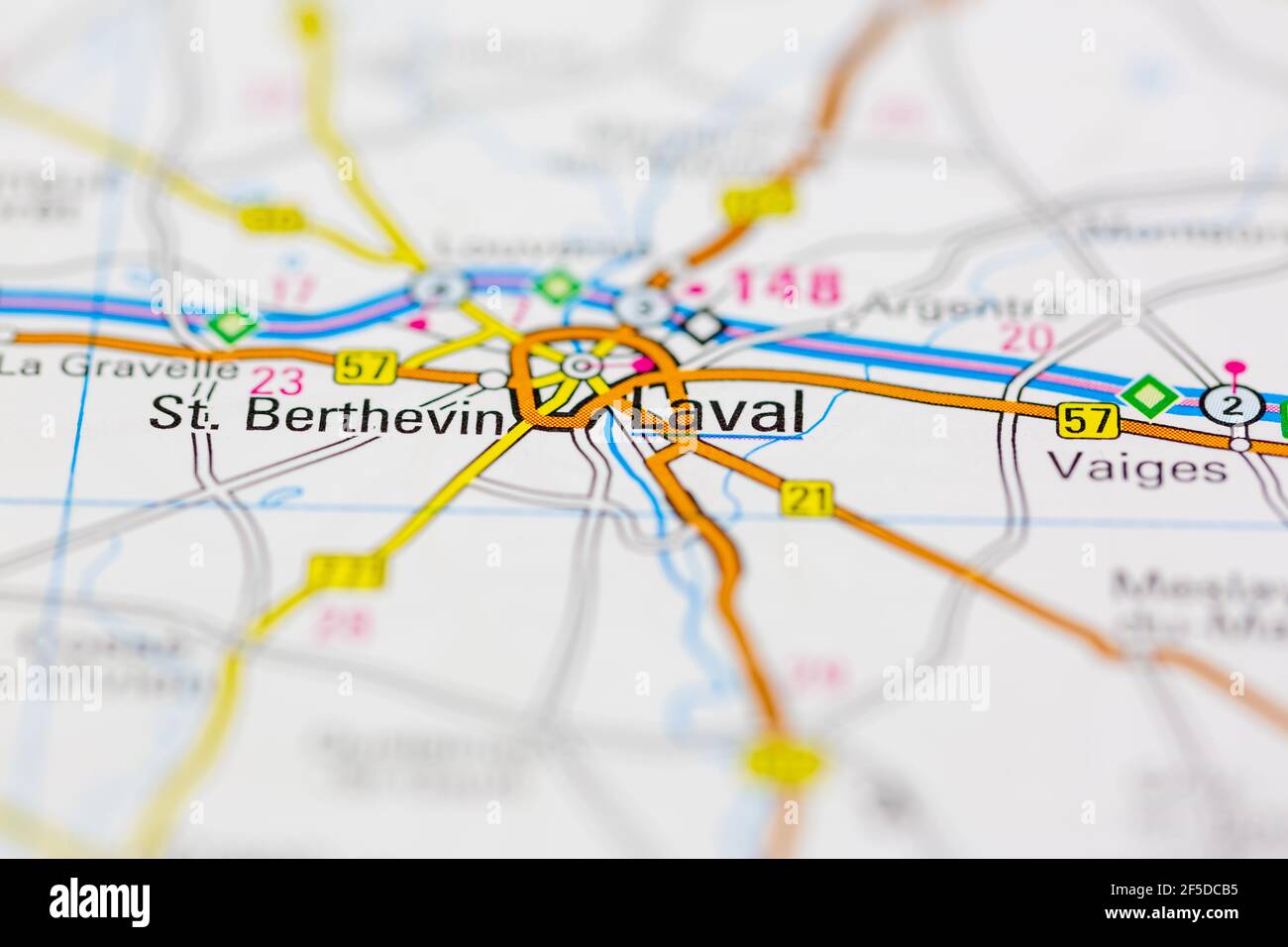 Laval and surrounding areas Shown on a Geography map or road map Stock ...