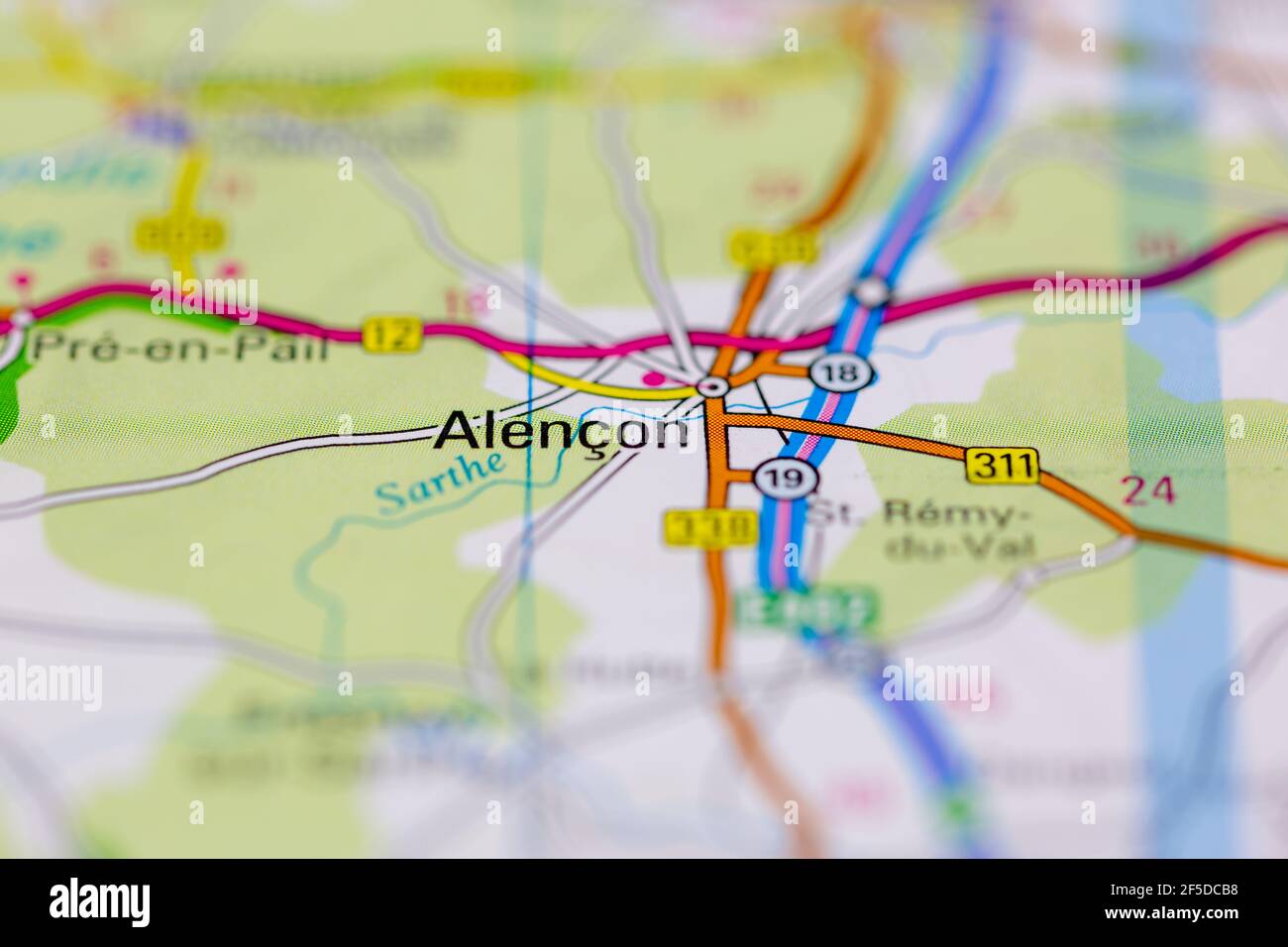 Alencon map hi-res stock photography and images - Alamy