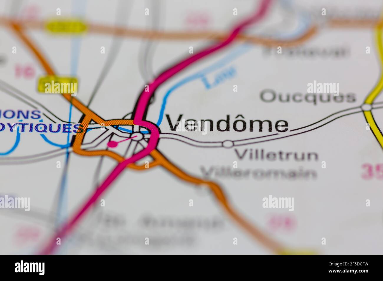 Vendome and surrounding areas Shown on a Geography map or road map ...