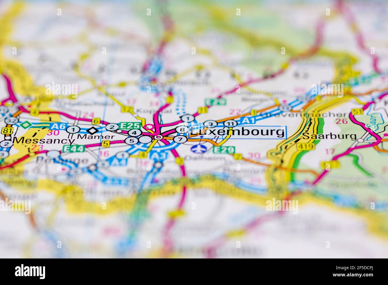 Luxembourg and surrounding areas Shown on a Geography map or road map ...