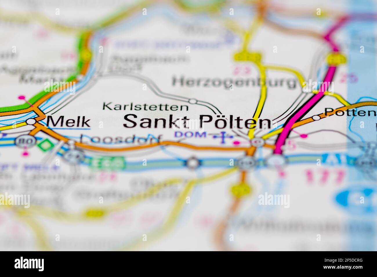 Sankt polten on a map hi-res stock photography and images - Alamy