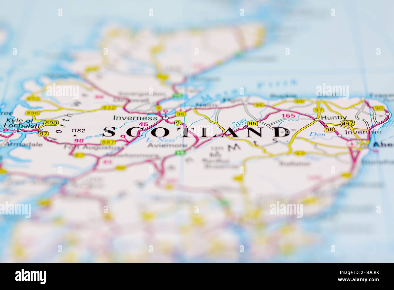 Scotland and surrounding areas Shown on a Geography map or road map ...