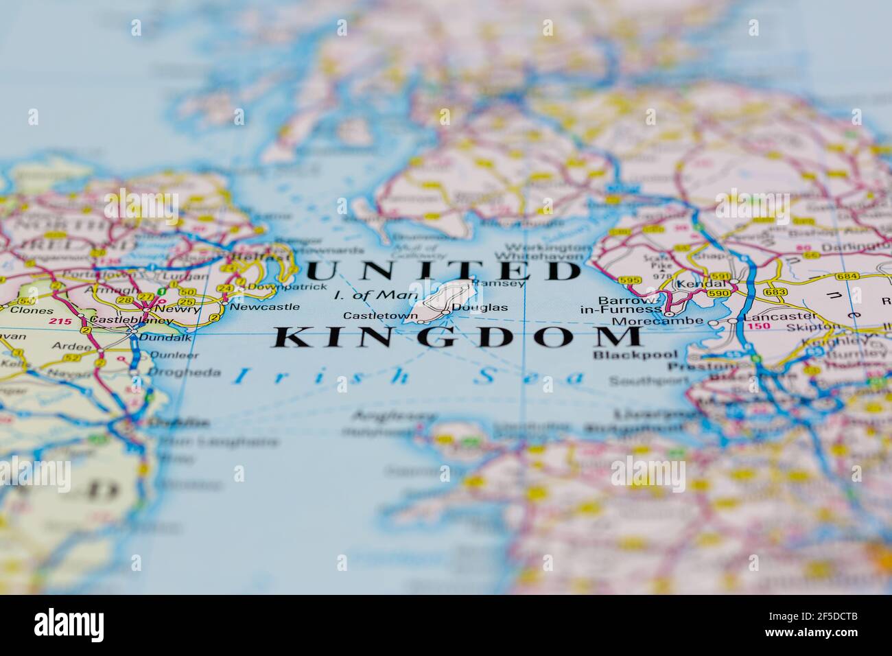 The United Kingdom and surrounding areas Shown on a Geography map or ...