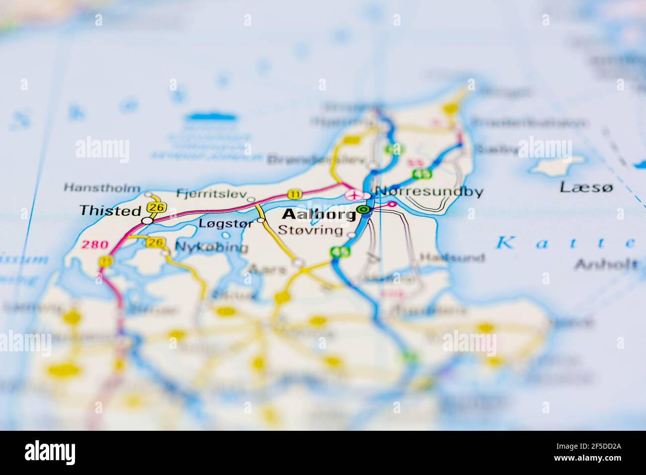 Aalborg on a map hi-res stock photography and images - Alamy