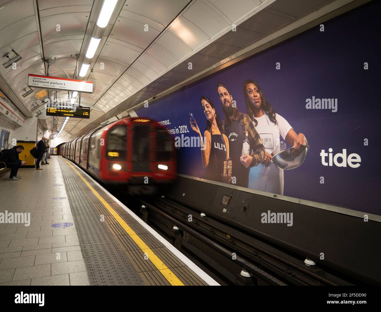 London underground with advert for Tide. Tide is a UK financial ...