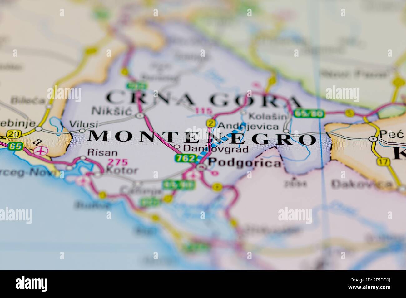 Montenegro and surrounding areas Shown on a Geography map or road map ...
