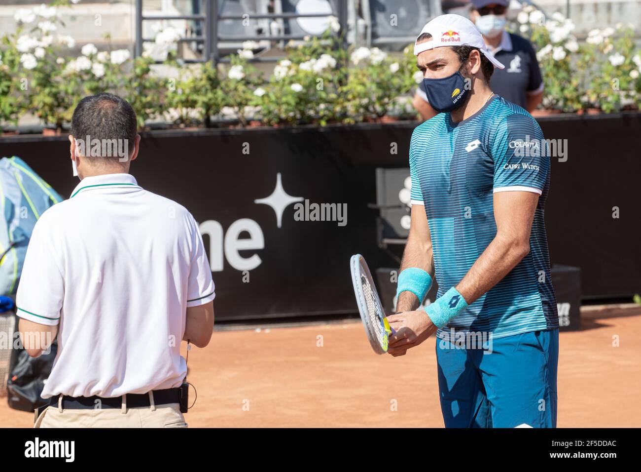 Matteo Berrettini during a match in Rome Stock Photo - Alamy