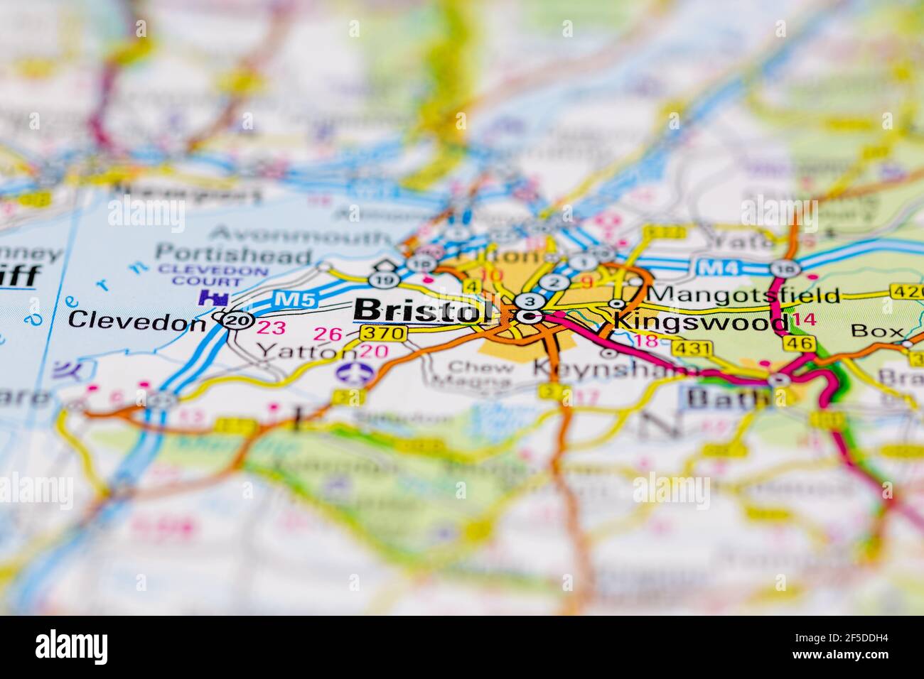 Bristol and surrounding areas Shown on a Geography map or road map ...