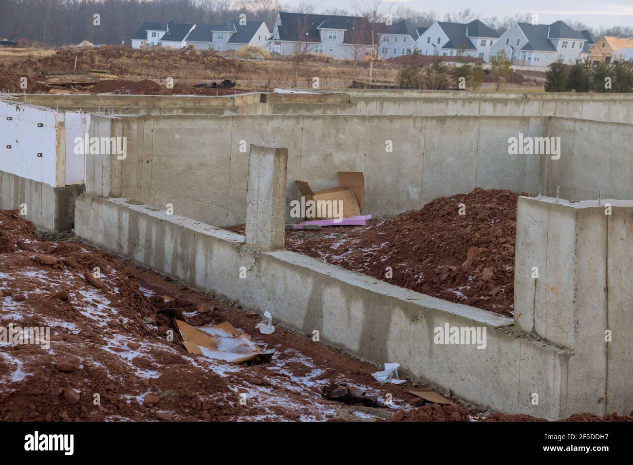 Concrete slab in new home construction hi-res stock photography and ...