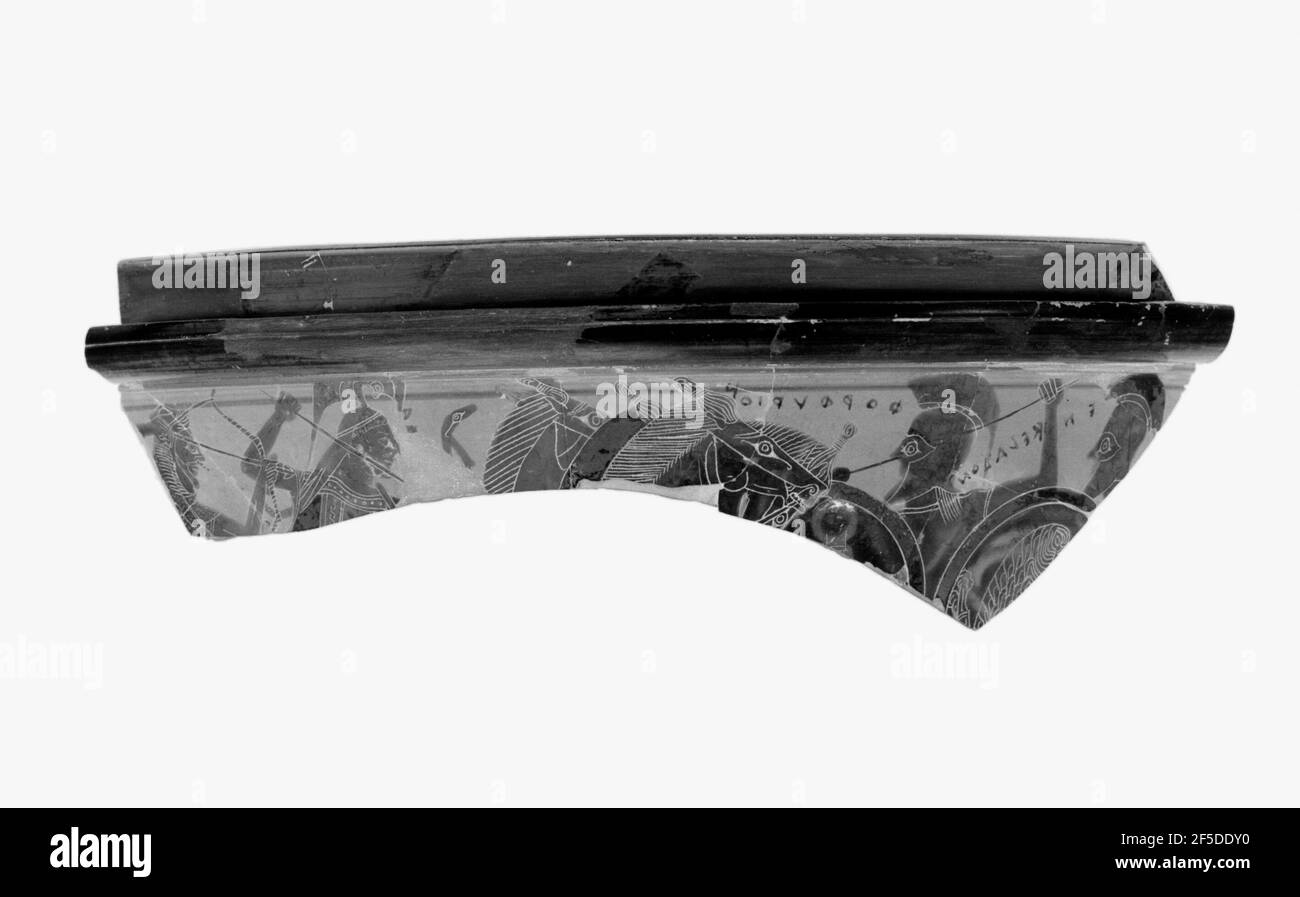 Attic Black-Figure Nikosthenic Pyxis Fragment. BMN Painter (Greek ...