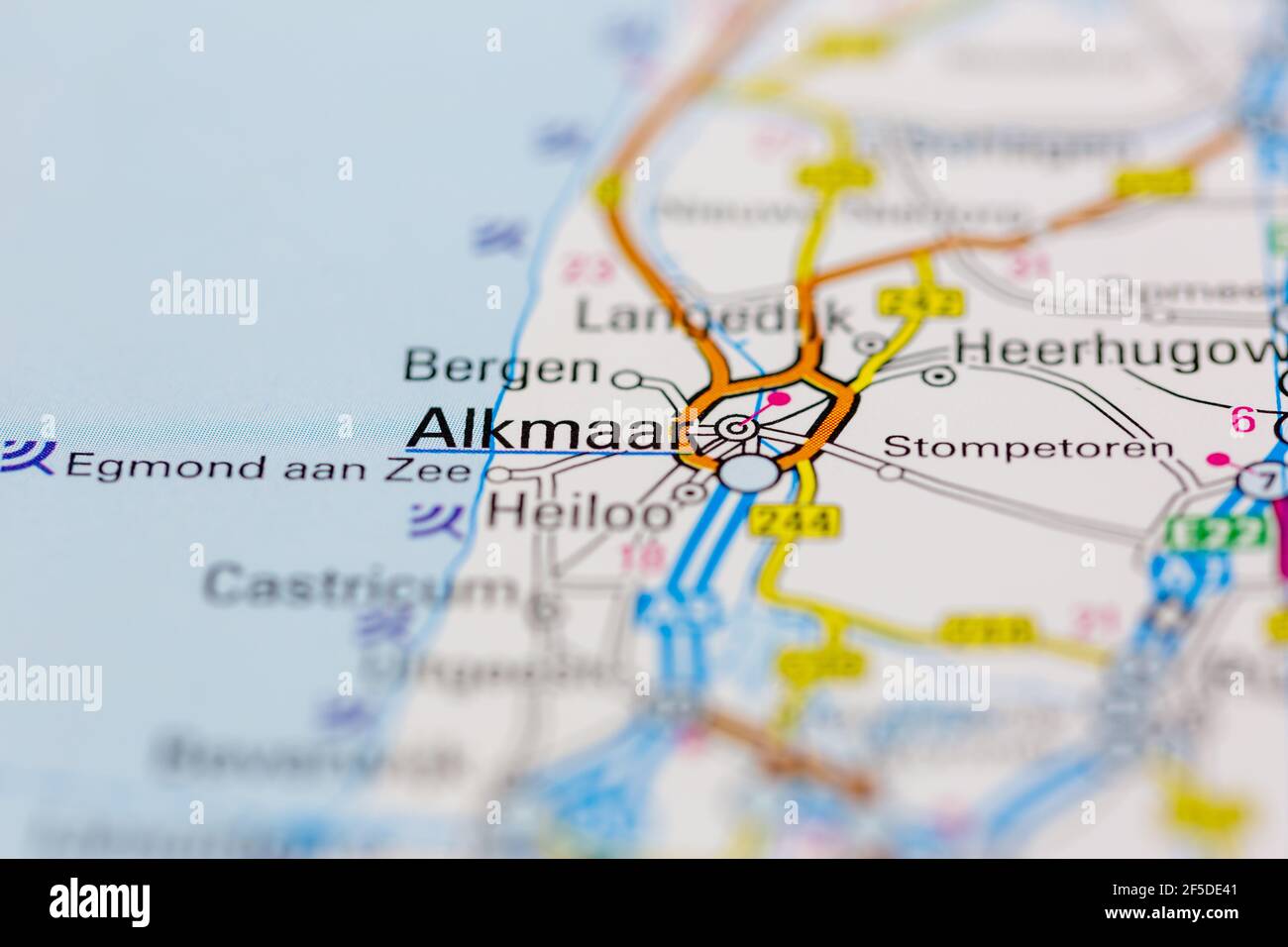 Alkmaar on a map hi-res stock photography and images - Alamy