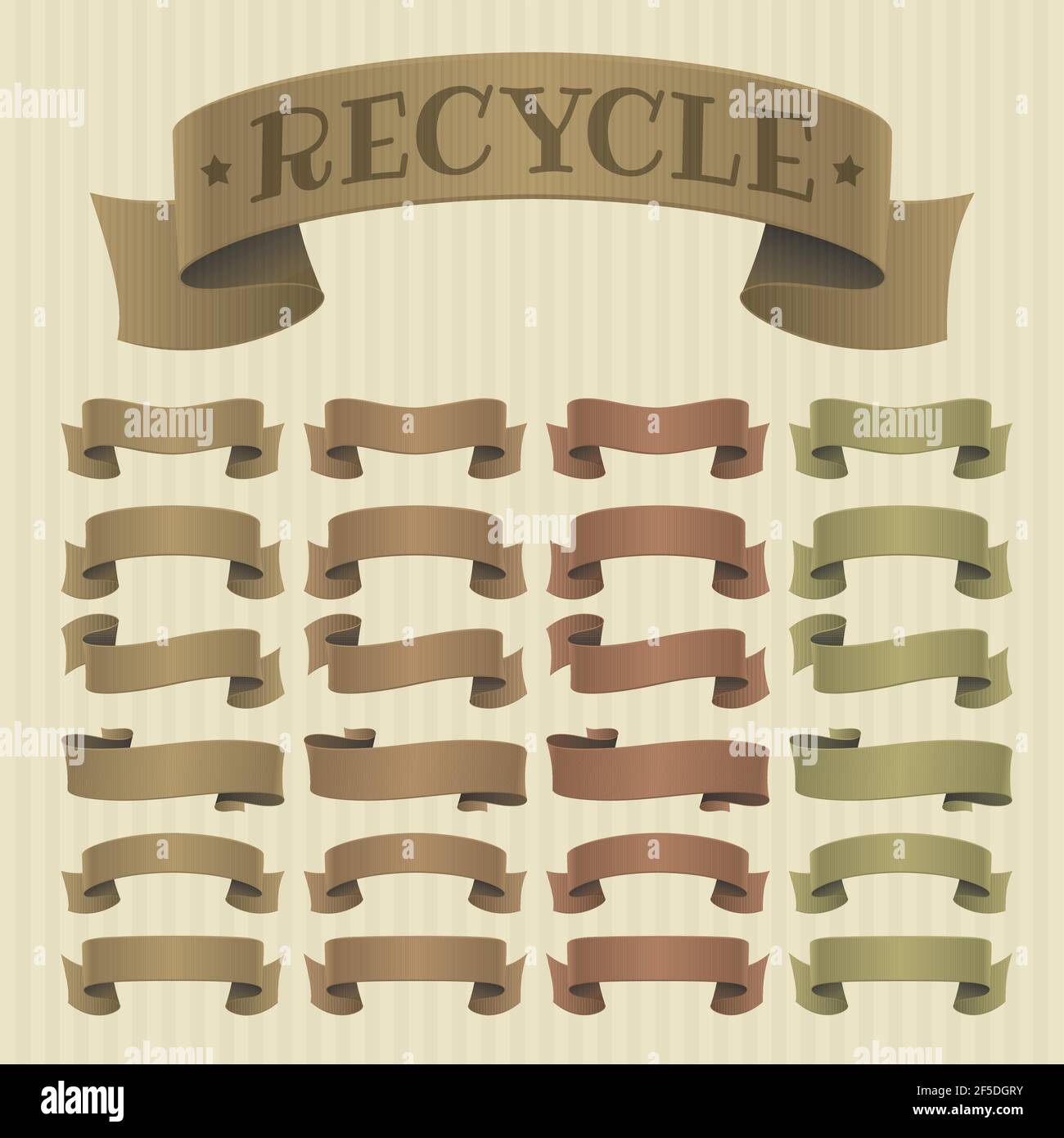 Set of retro ribbons in four colors. Vector illustration Stock Vector ...