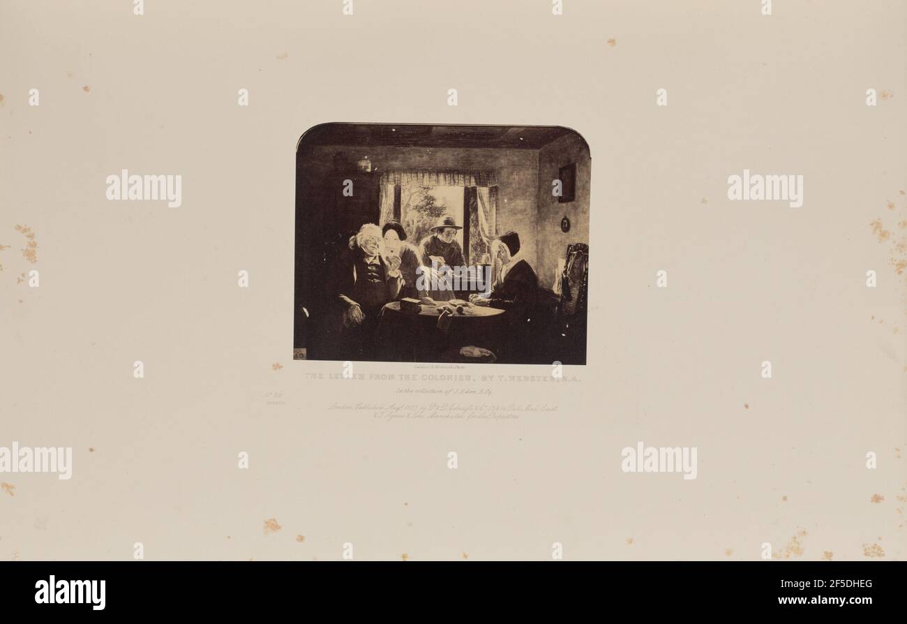 The Letter from the Colonies, by T. Webster, R.A.. Caldesi & Montecchi ...