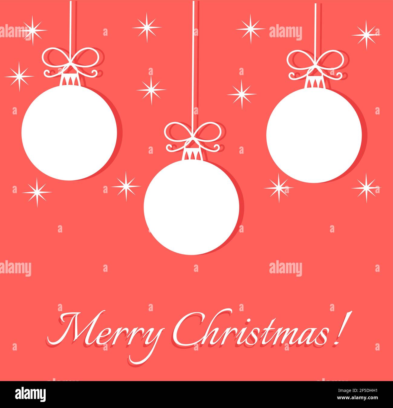 Christmas balls greeting card background. Vector illustration Stock ...
