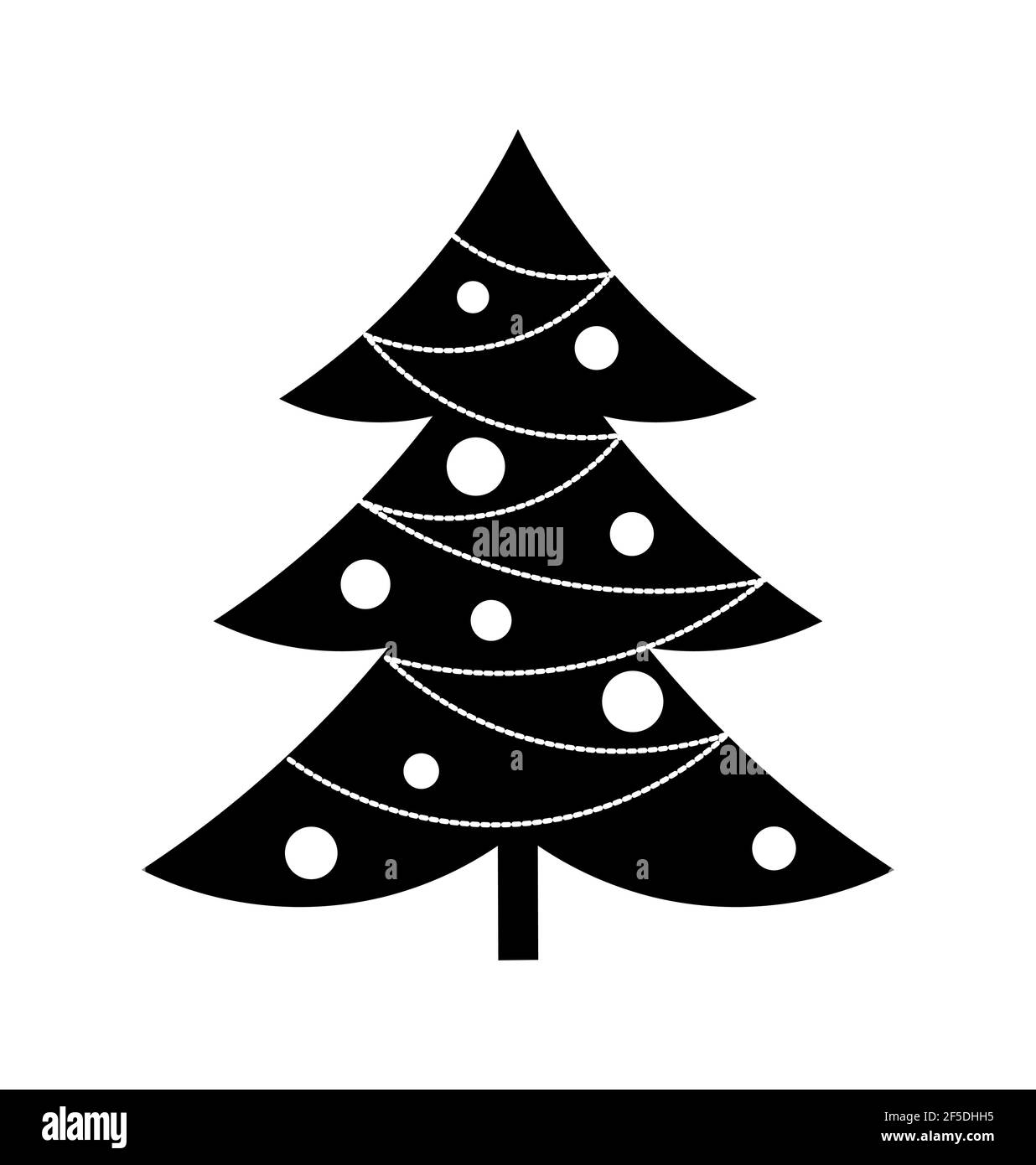 Christmas tree. Vector illustration Stock Vector Image & Art - Alamy