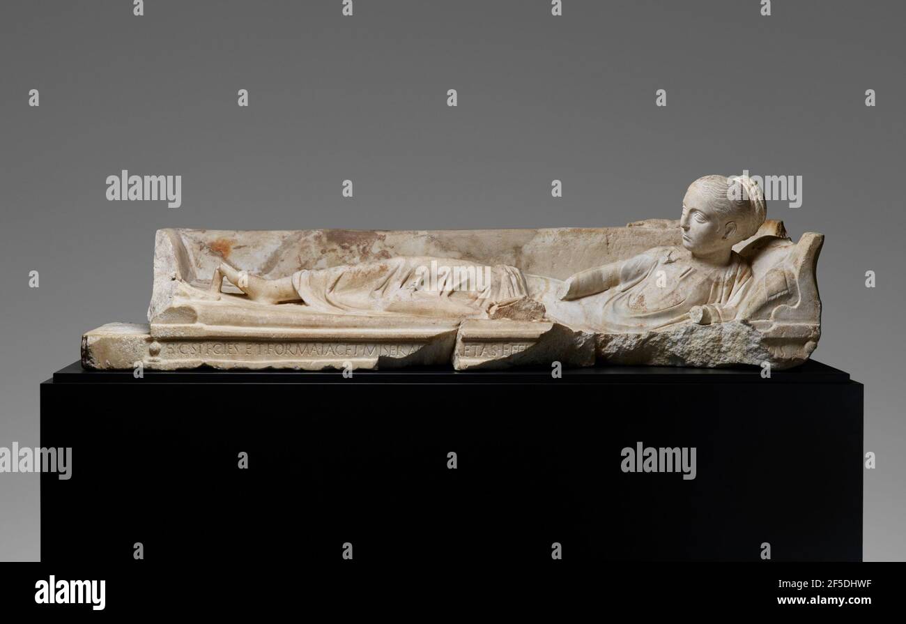 Kline Monument with a Reclining Girl. Unknown Stock Photo - Alamy
