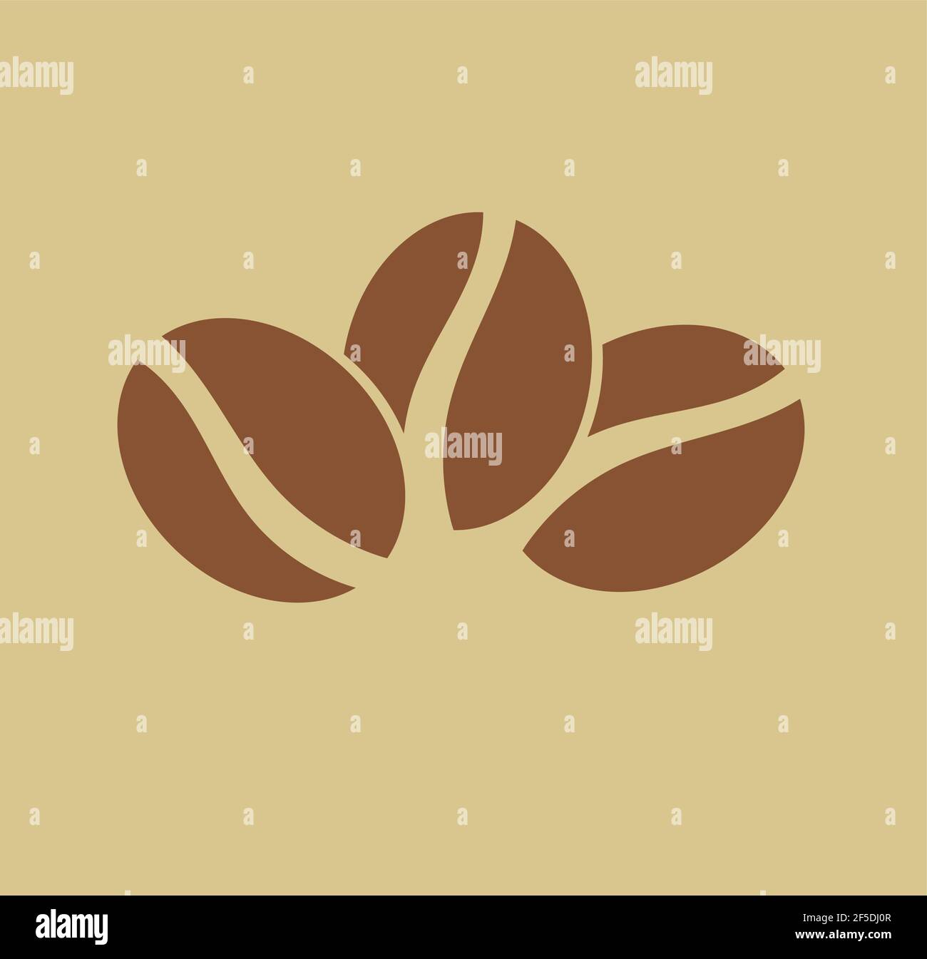 Three coffee beans logo symbol. Vector illustration Stock Vector Image ...