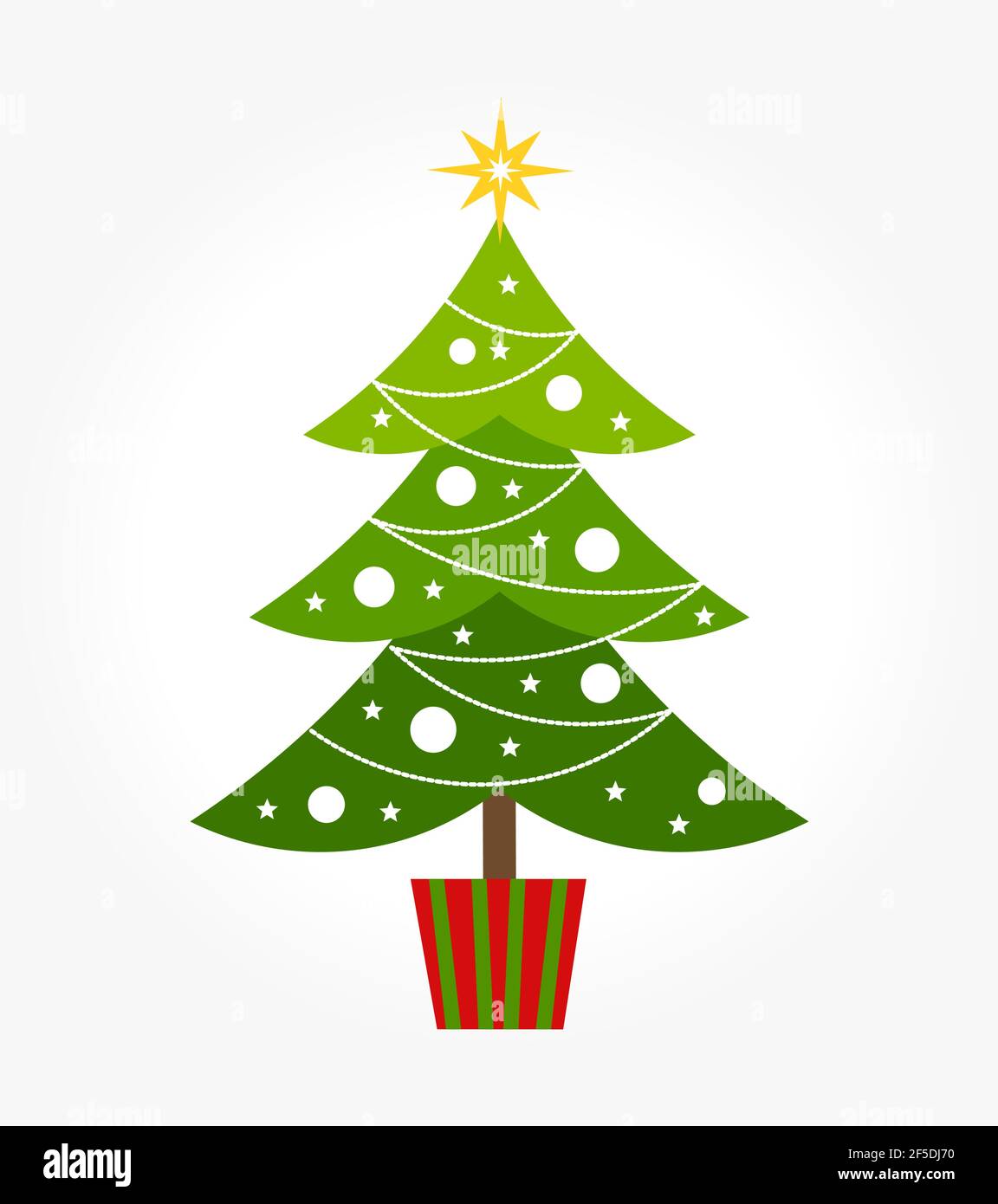Cute Christmas tree. Vector illustration Stock Vector Image & Art - Alamy