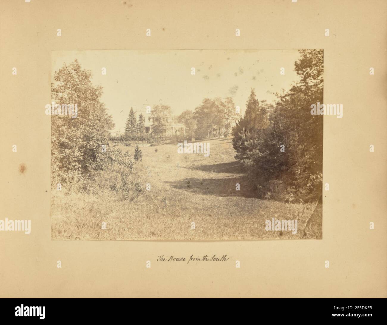 The House from the South. Distant view of the Seton family house at ...