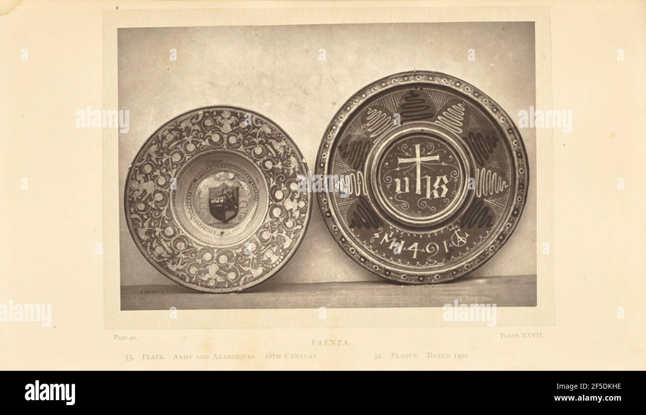 Two plates. William Chaffers (English, 1811 - 1892 Stock Photo - Alamy