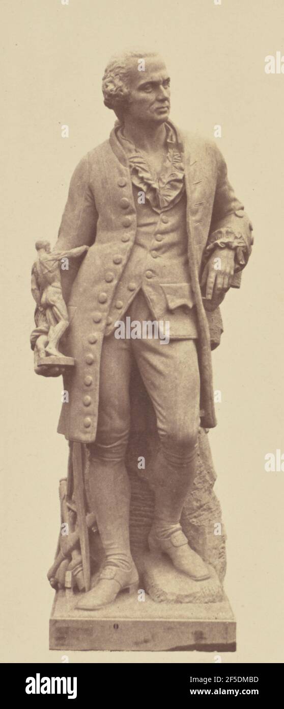 "Houdon", Statue by François Rude, Decoration of the Louvre, Paris ...